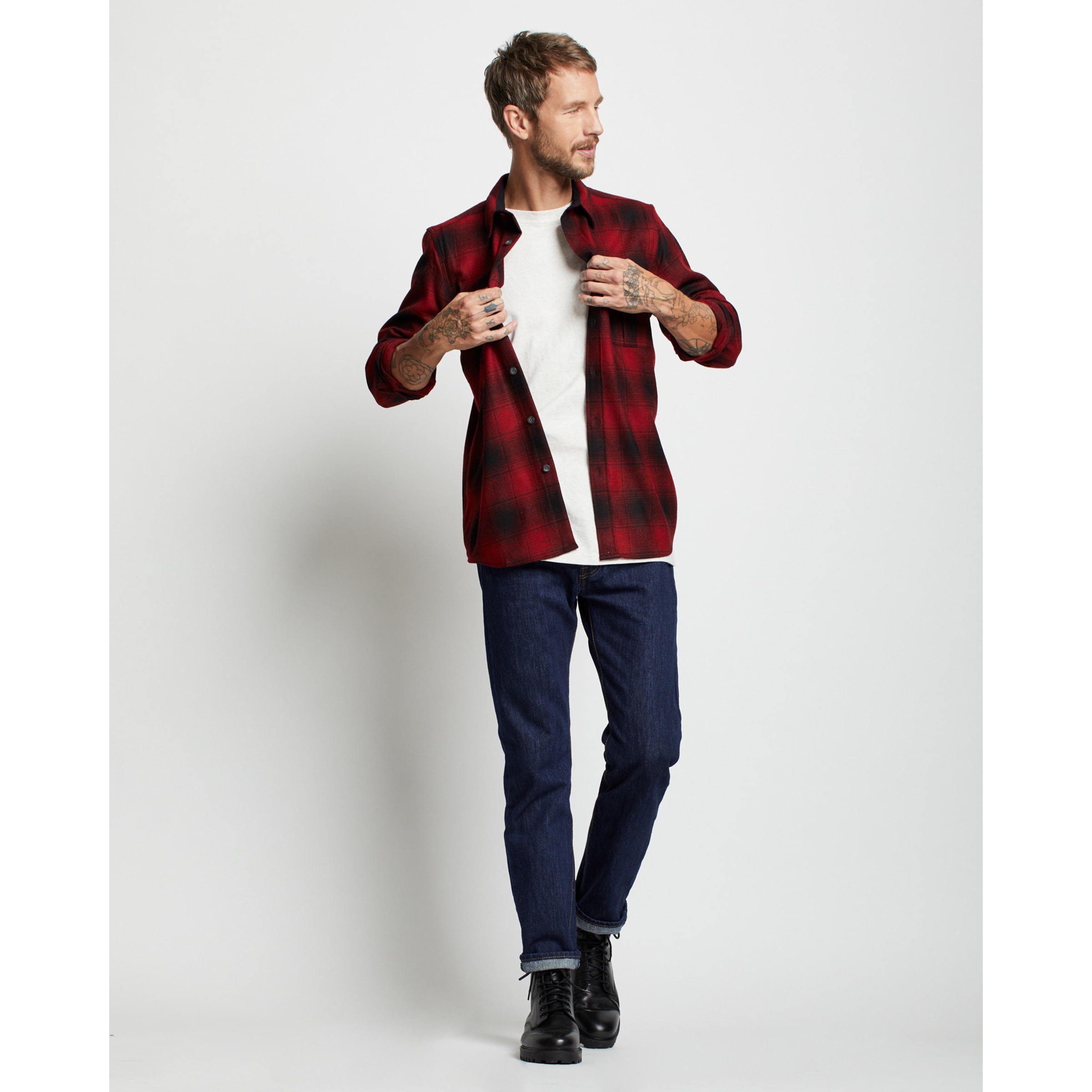 PENDLETON Plaid Wool Box Shirt-
