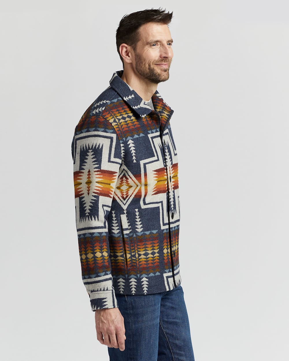 MEN'S HARDING BUTTON-FRONT WOOL COAT MEN'S HARDING BUTTON-FRONT WOOL COAT