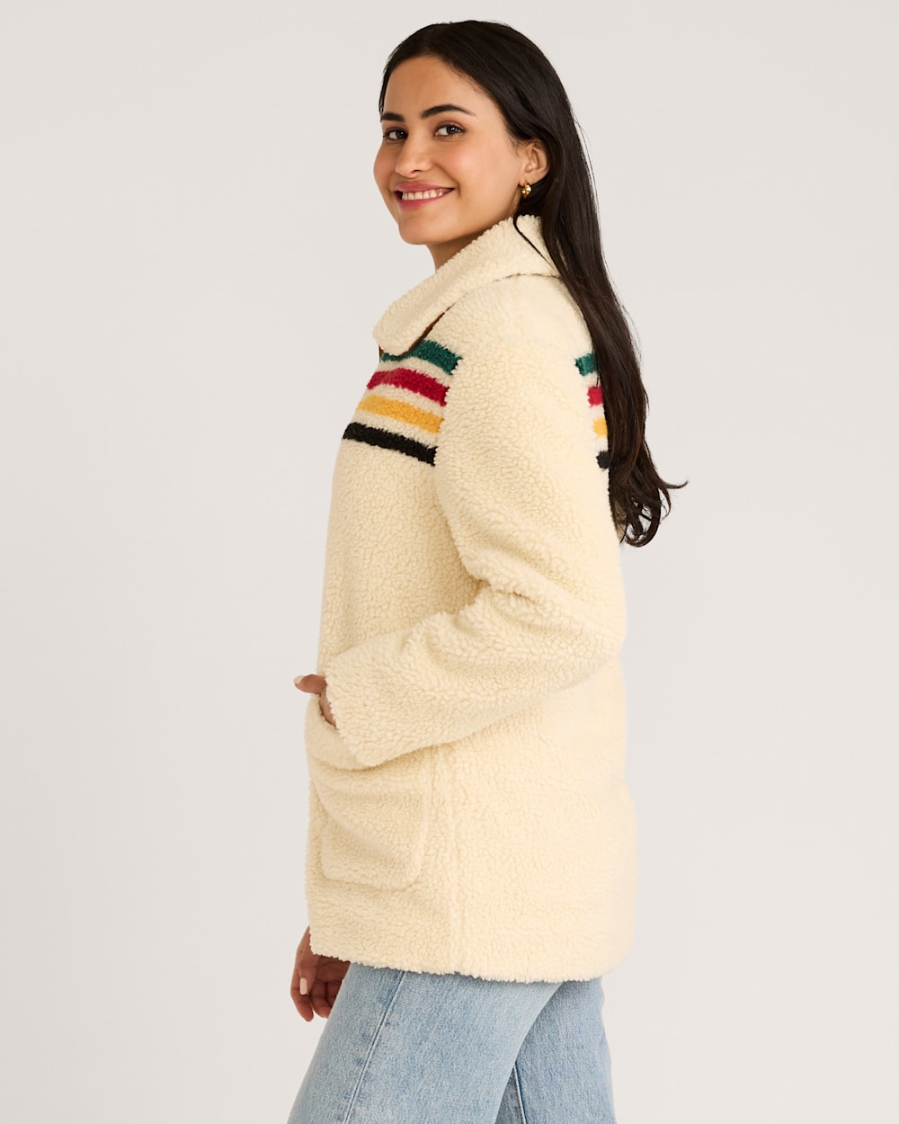 WOMEN'S GLACIER SUNSET SHERPA FLEECE JACKET | Pendleton