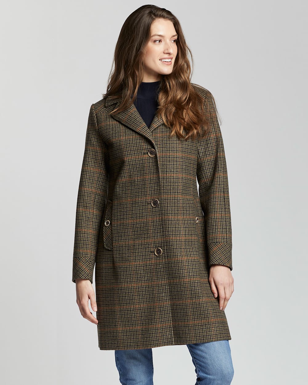WOMEN'S TWEED WALKER WOOL COAT