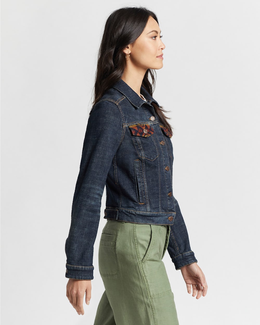 WOMEN'S DENIM/WOOL JEAN JACKET