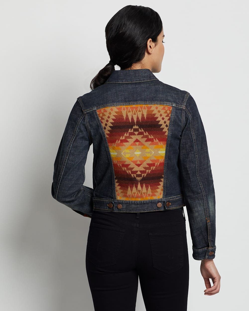 WOMEN'S DENIM/WOOL JEAN JACKET