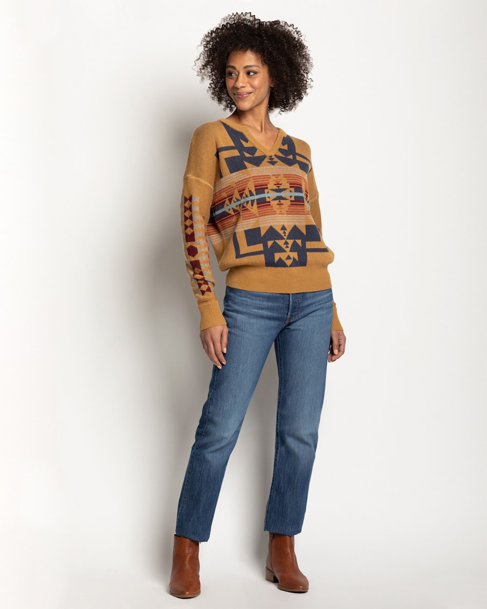 WOMEN'S GRAPHIC COTTON SWEATER