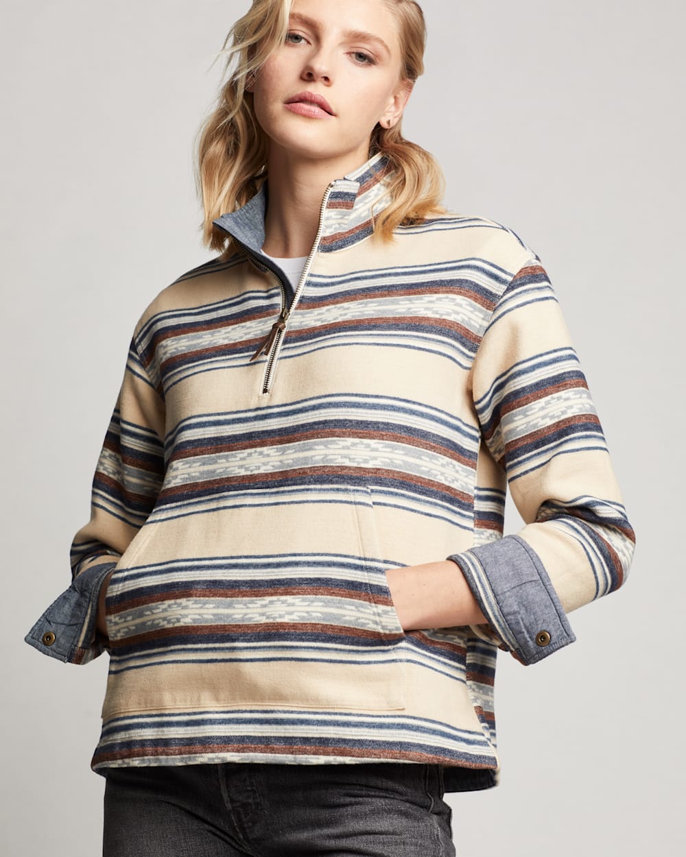 WOMEN'S HALF-ZIP DOUBLESOFT PULLOVER