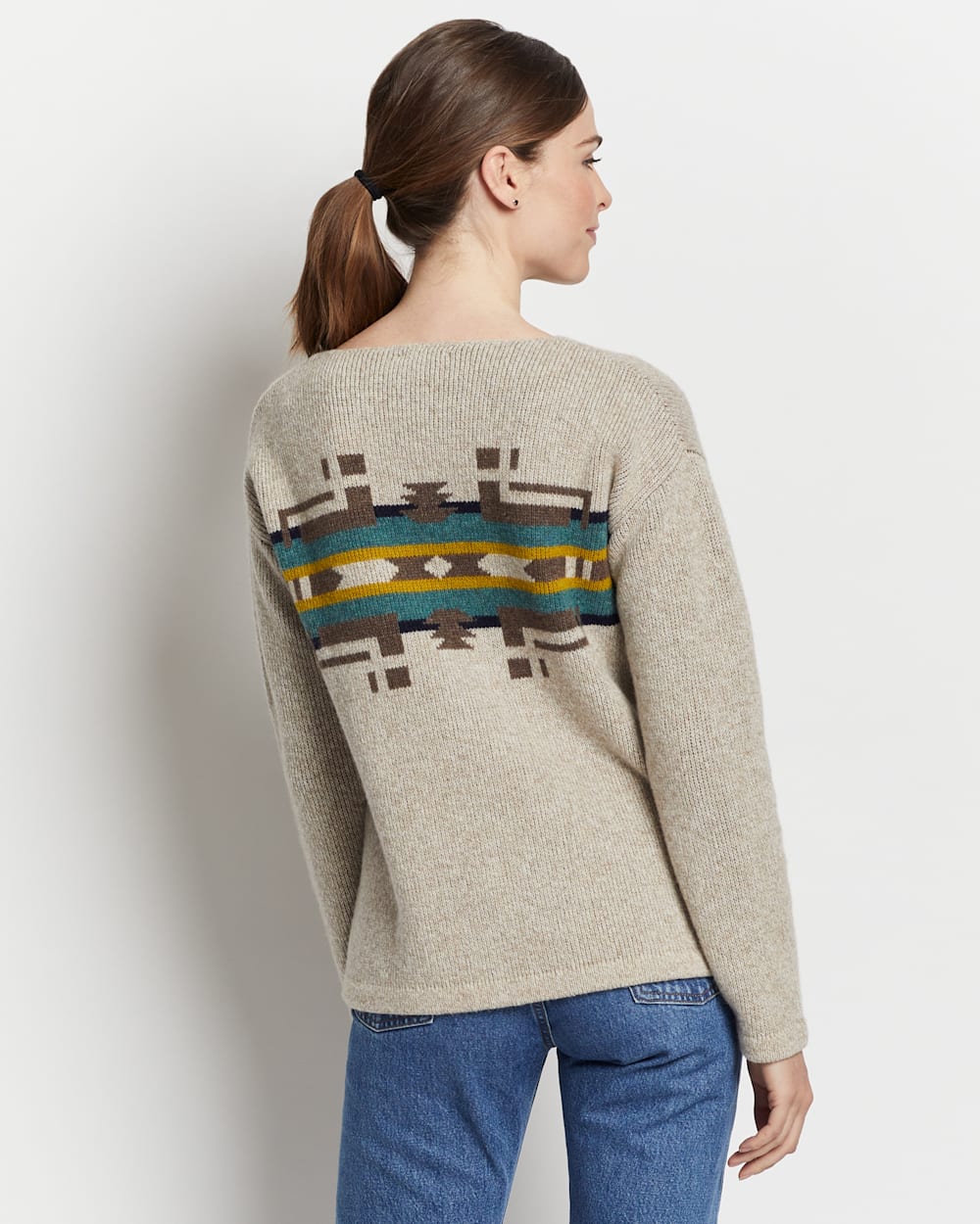 WOMEN'S DROP-SHOULDER LAMBSWOOL SWEATER | Pendleton