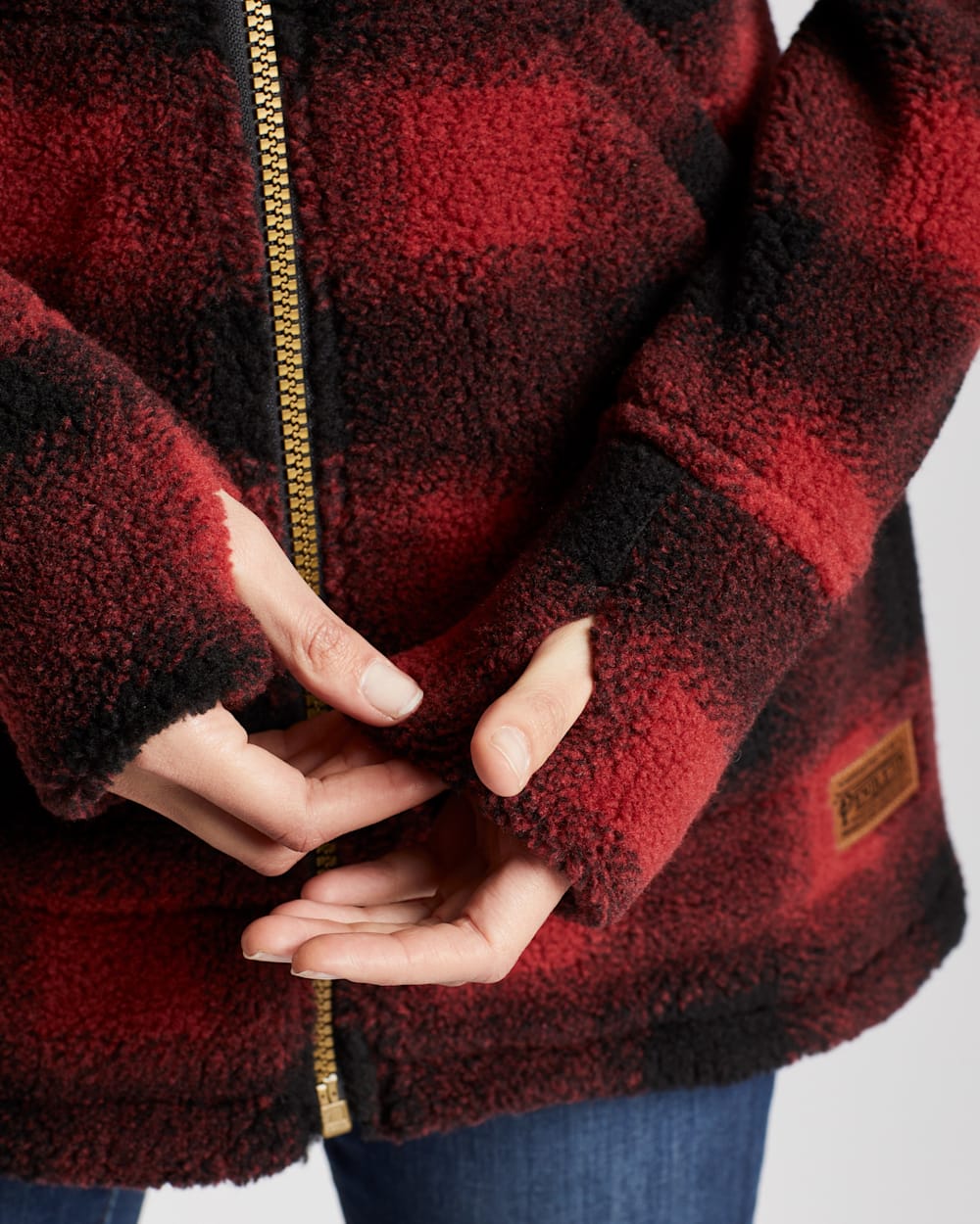 Women's Alder Berber Fleece Jacket, Red Buffalo