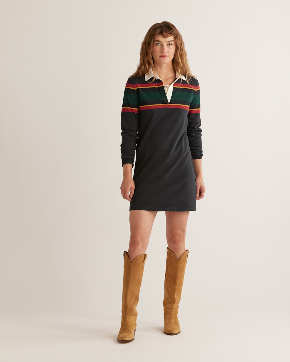Shop Our Pendleton Women's Striped Rugby Dress in Black | Pendleton