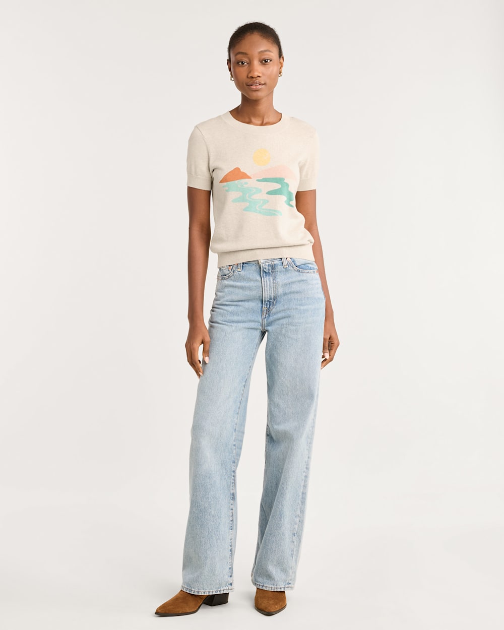 Shop the Women's Coastal Sunset Cotton Pullover Now! | Pendleton