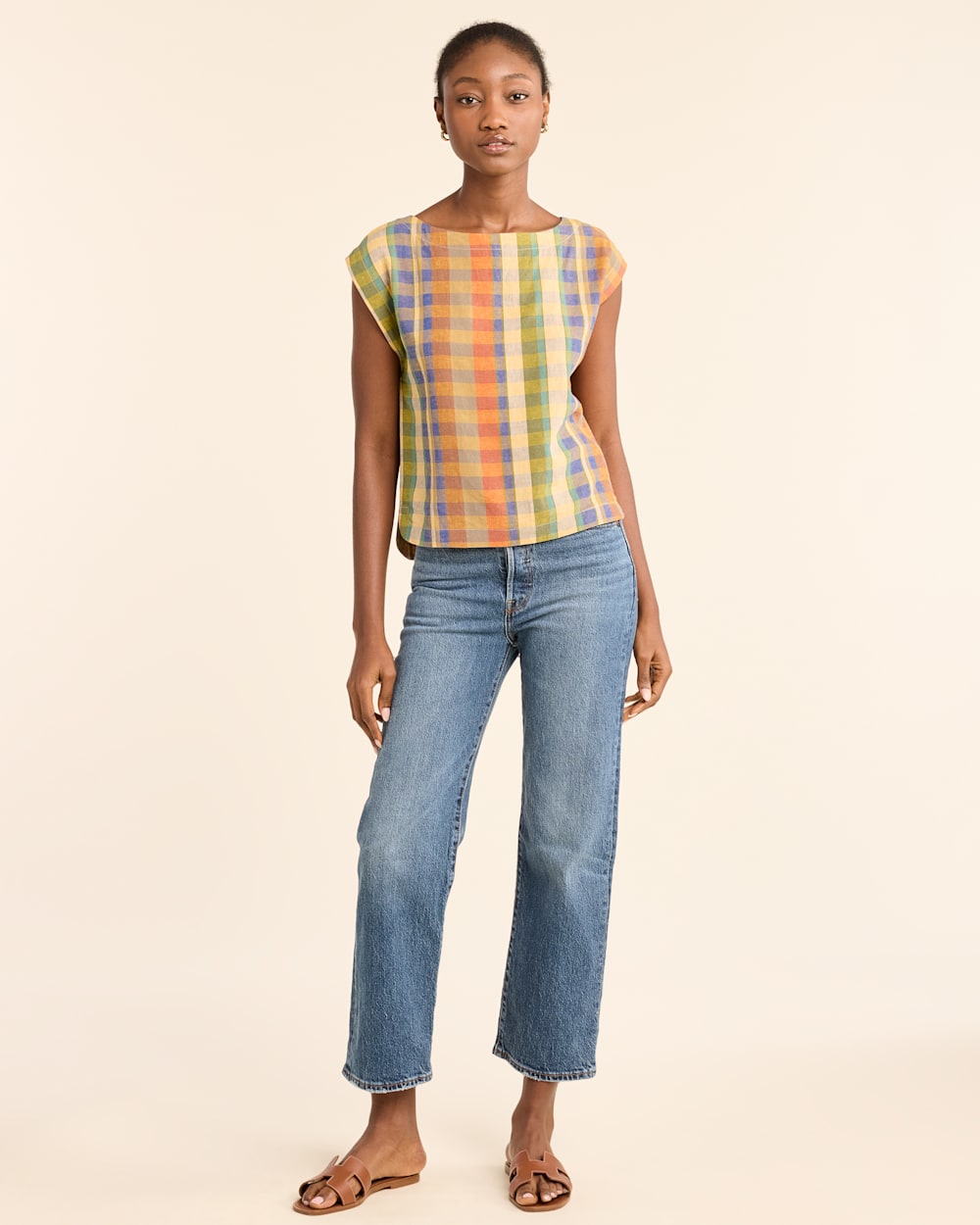 Shop now for the Women's Flora Linen-Blend Popover Top! | Pendleton