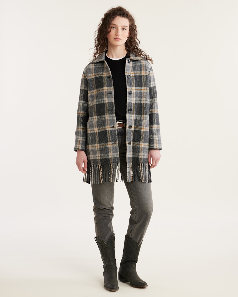 Shop Women's Plaid Jolene Wool Fringed Jacket | Pendleton