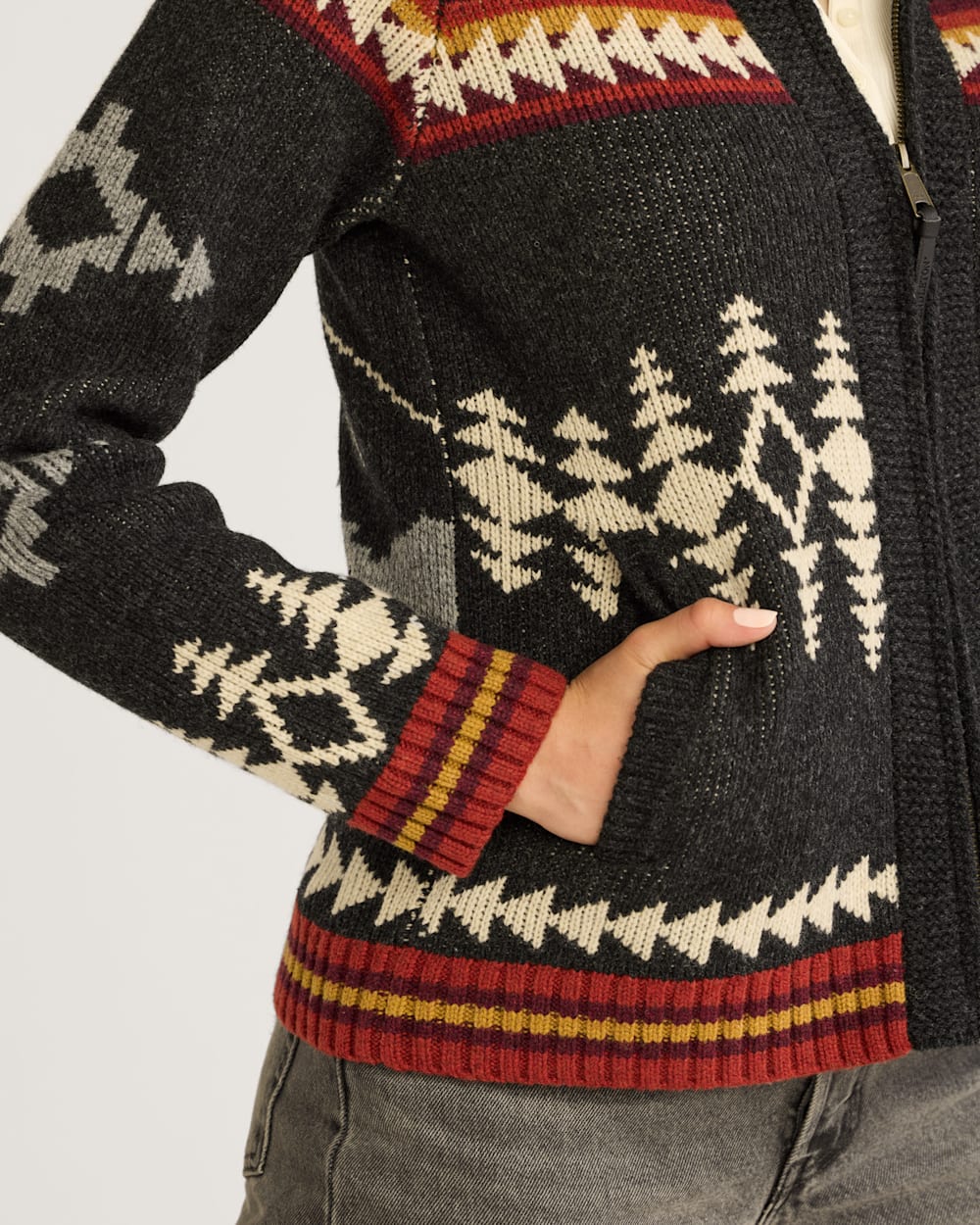 Shop Women's Alpine Lambswool Zip Cardigan for Warm Stylish Look ...