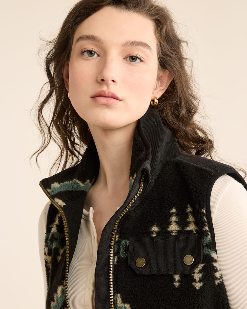 Shop Women's Laurel Fleece Vest | Pendleton