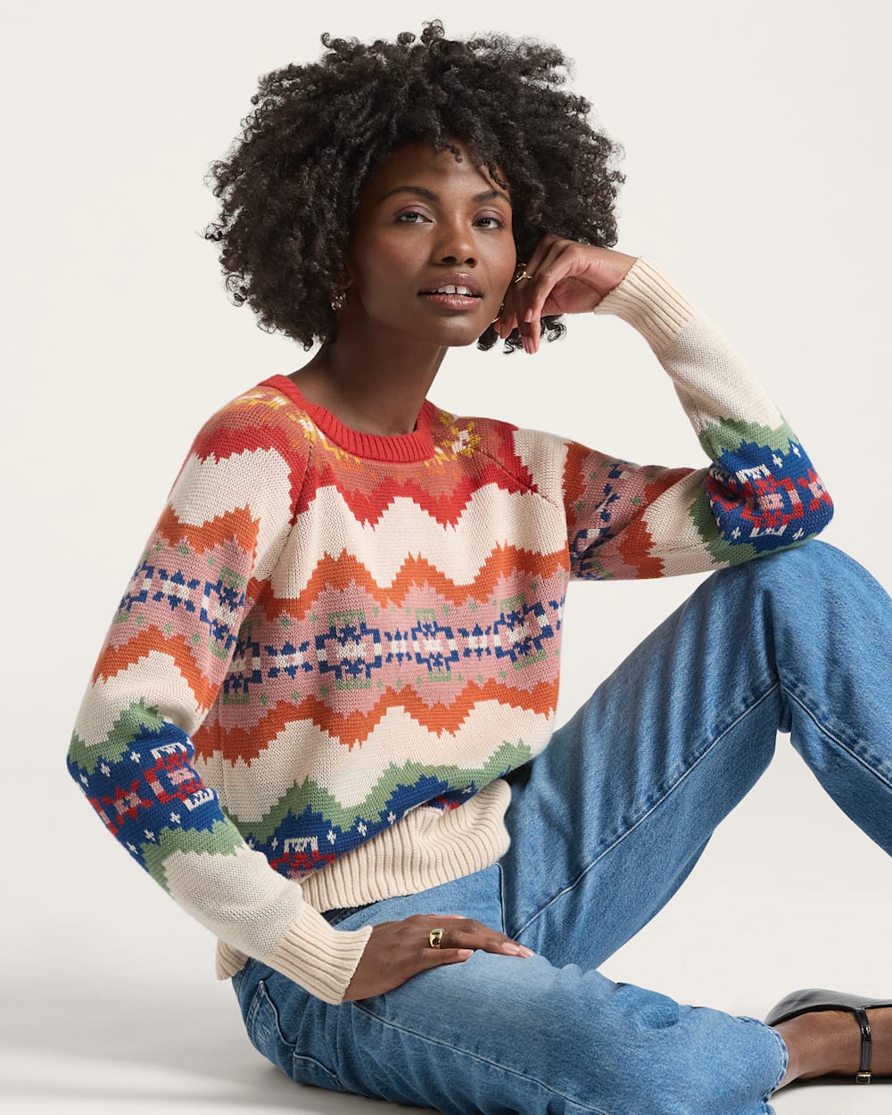 Shop Women's Raglan Cotton Graphic Sweater in Sweaters & Knits | Pendleton