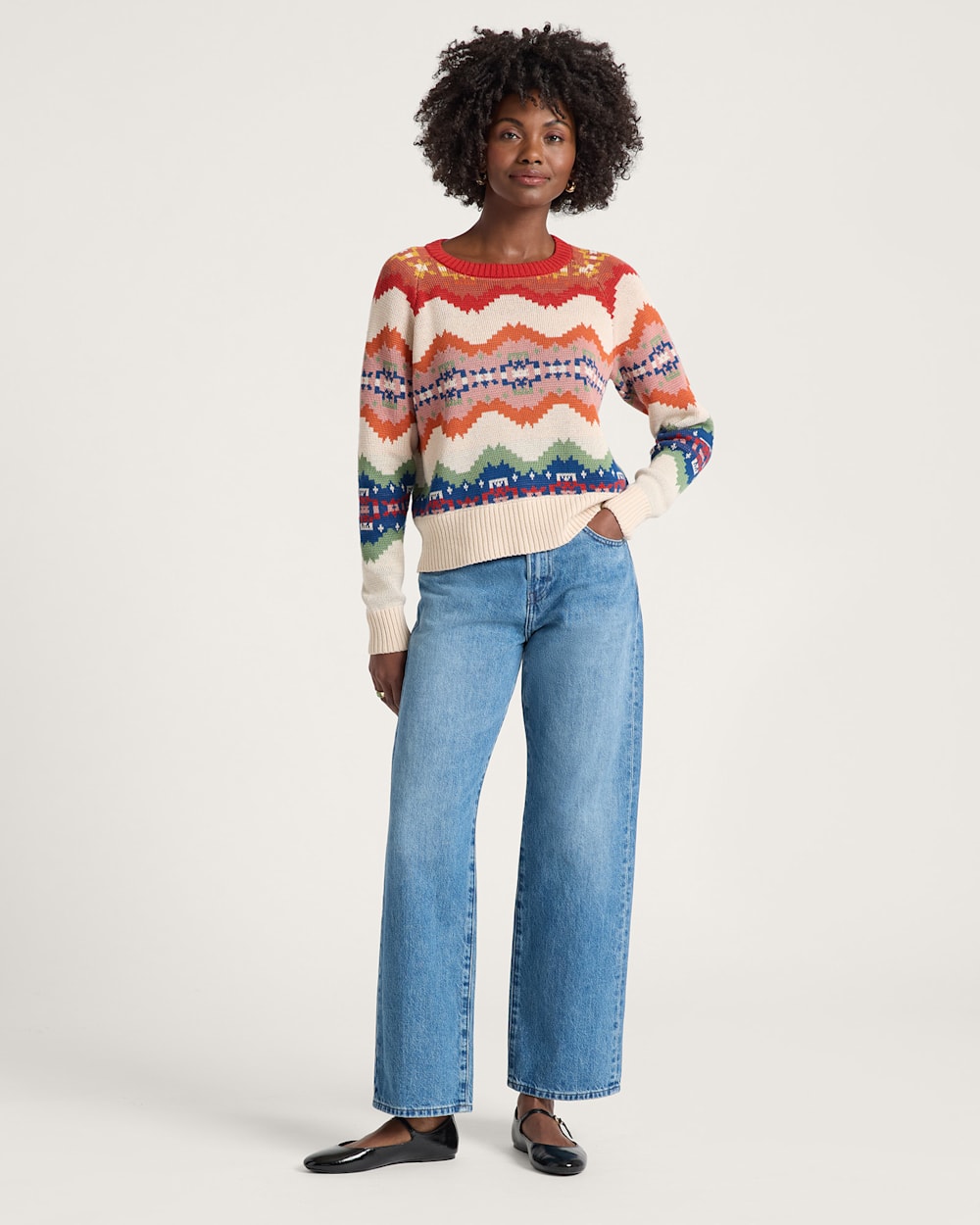 Shop Women's Raglan Cotton Graphic Sweater in Sweaters & Knits | Pendleton