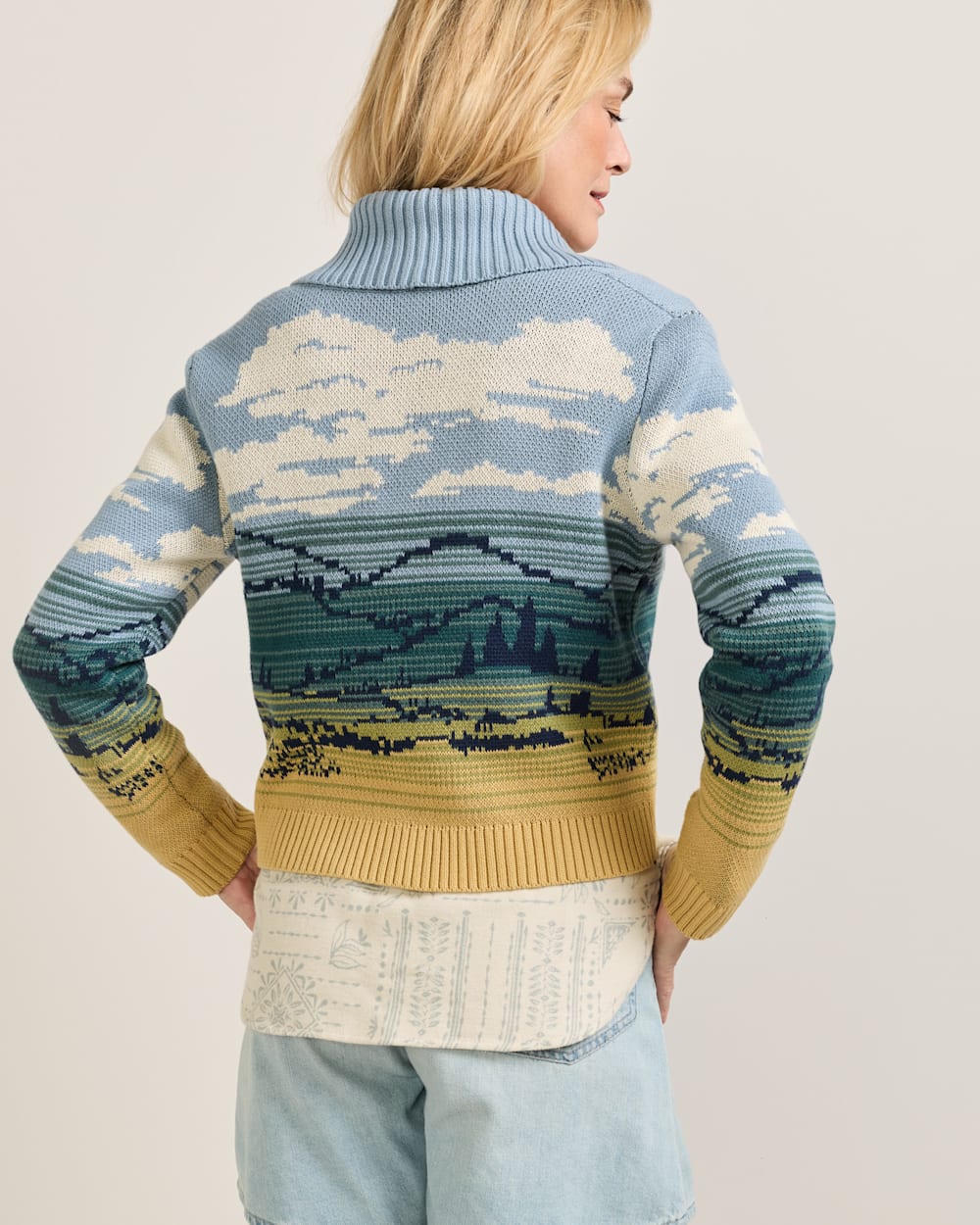 Shop Women's Big Sky Cotton Graphic Cardigan Sweater | Pendleton