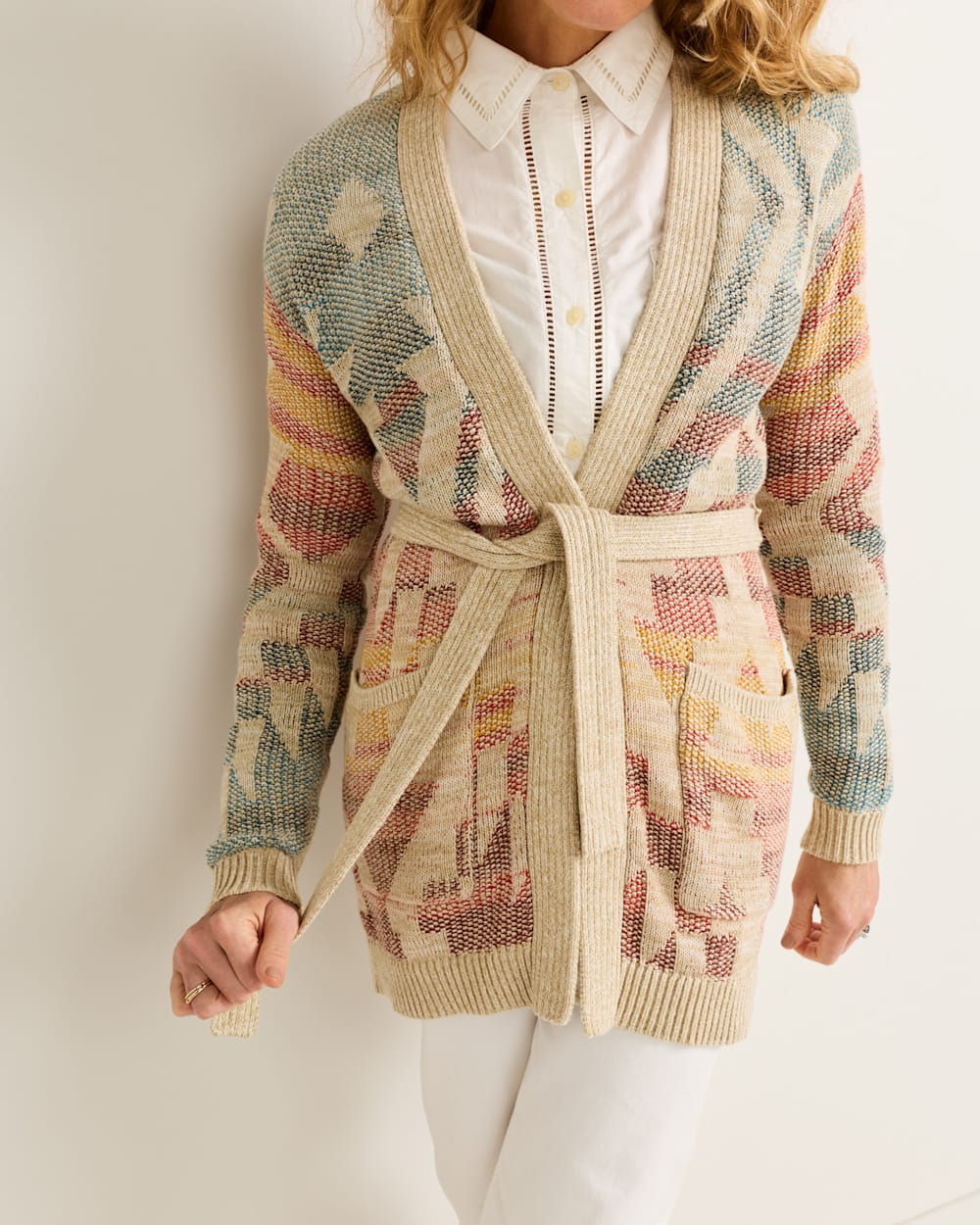 Shop Women's Belted Cheyenne Cotton Cardigan Sweater | Pendleton