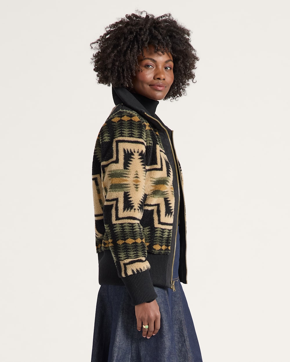 Shop Women's Harding Foxglove Fleece Bomber in Outerwear | Pendleton