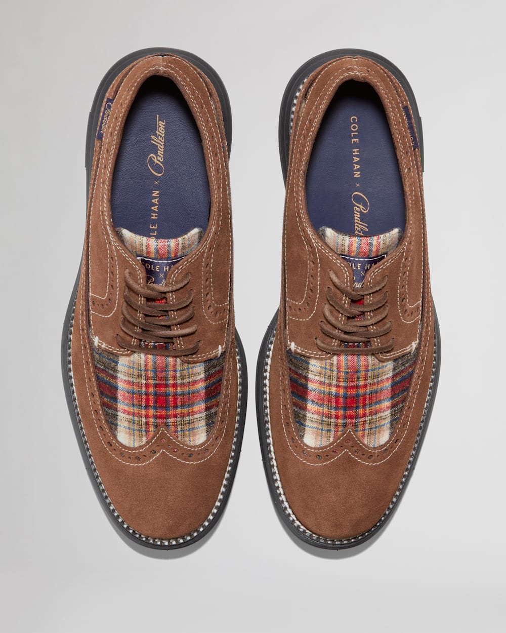COLE HAAN X PENDLETON MEN'S ORIGINAL GRAND LONGWING OXFORDS