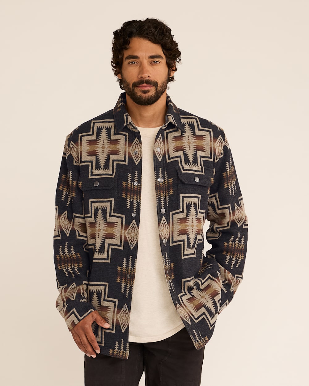 MEN'S HARDING DOUBLESOFT SHERPA-LINED SHIRT JACKET | Pendleton