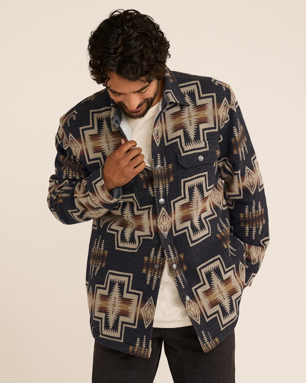 MEN'S HARDING DOUBLESOFT SHERPA-LINED SHIRT JACKET | Pendleton