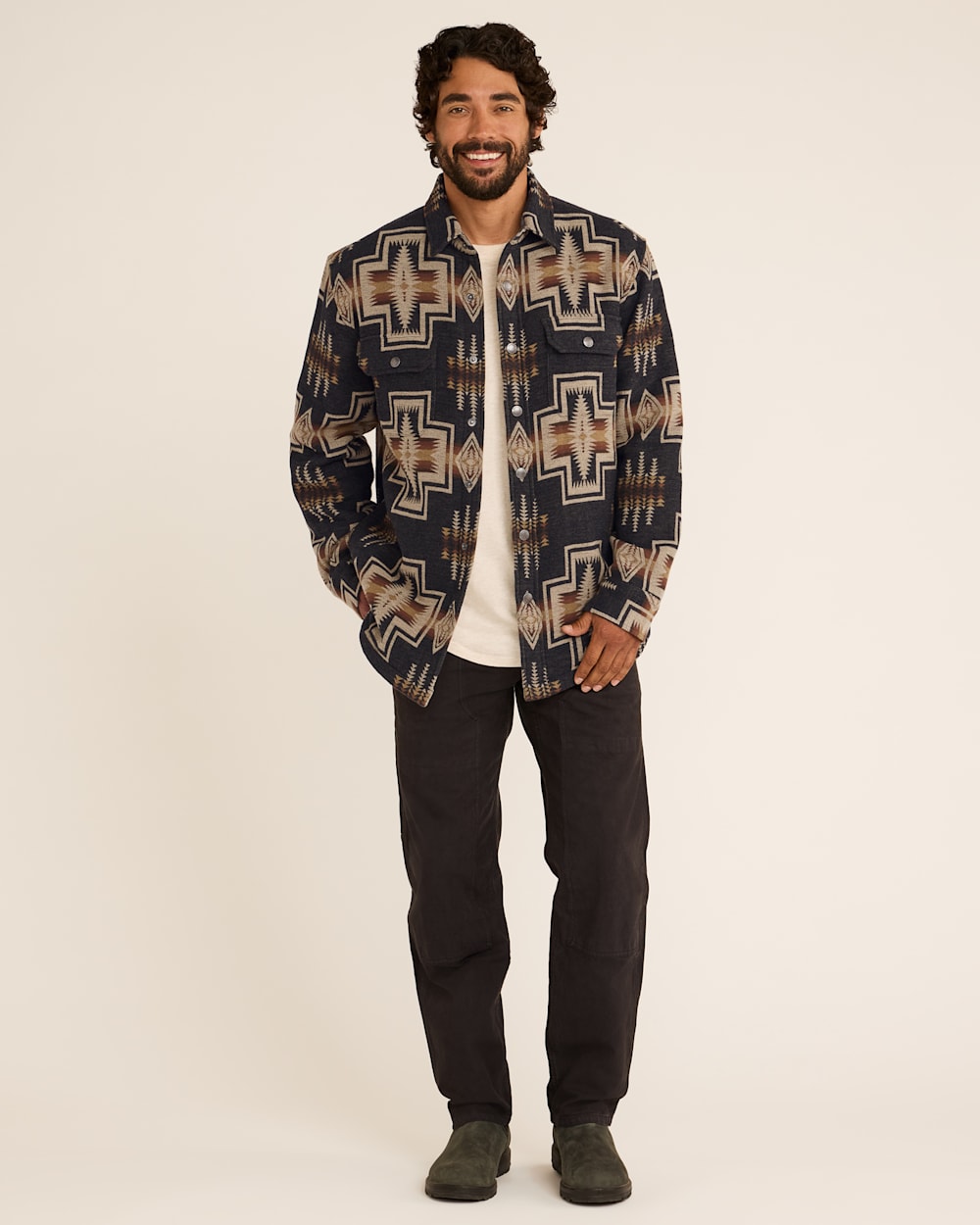 MEN'S HARDING DOUBLESOFT SHERPA-LINED SHIRT JACKET | Pendleton