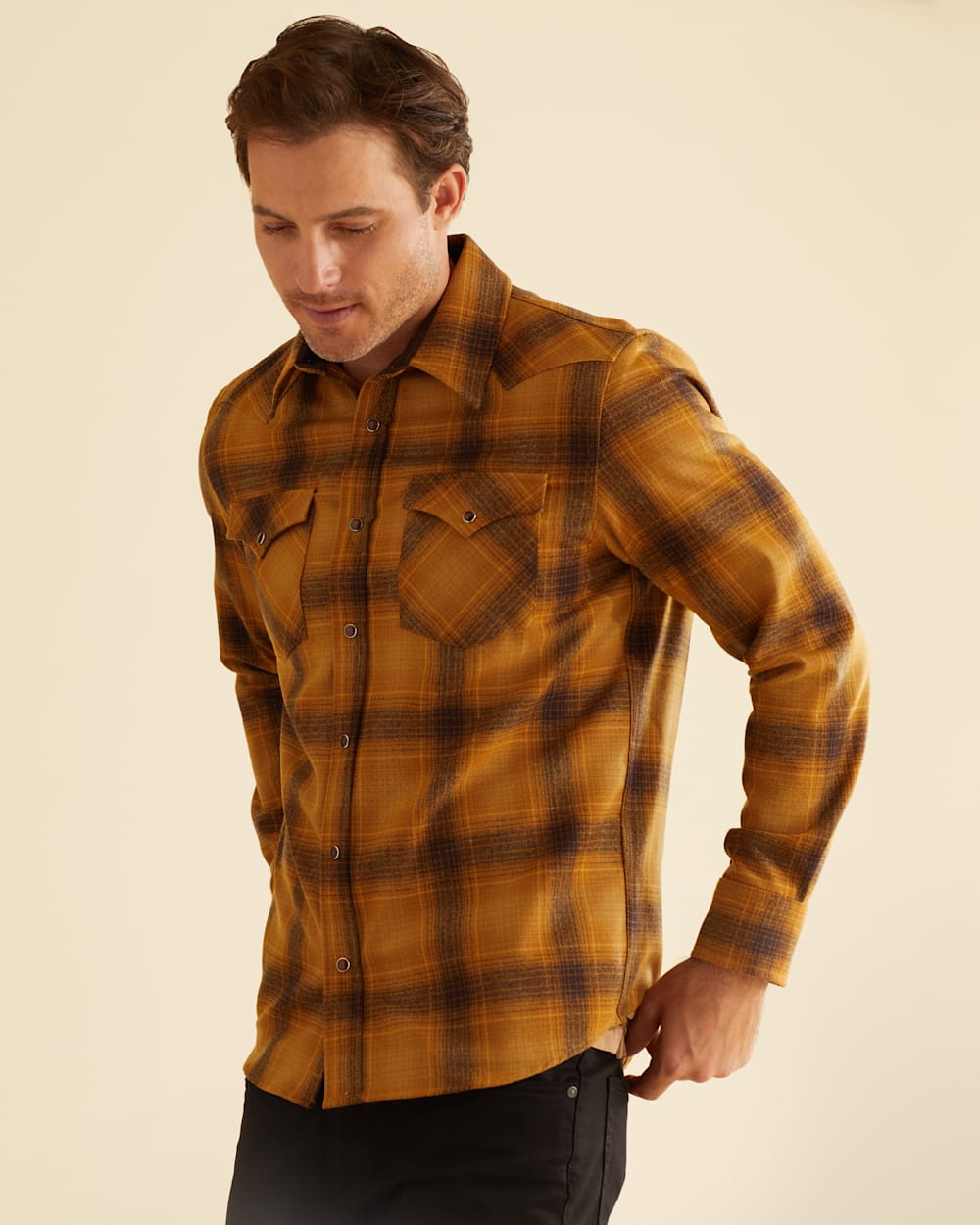 Shop Men's Plaid Snap-Front Western Canyon Shirt