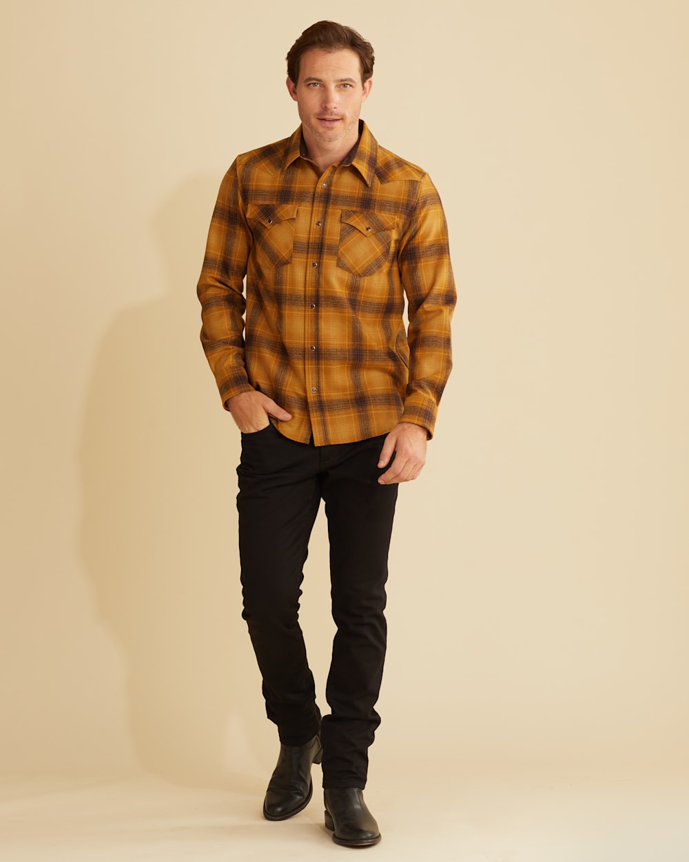 MEN'S PLAID SNAP-FRONT WESTERN CANYON SHIRT