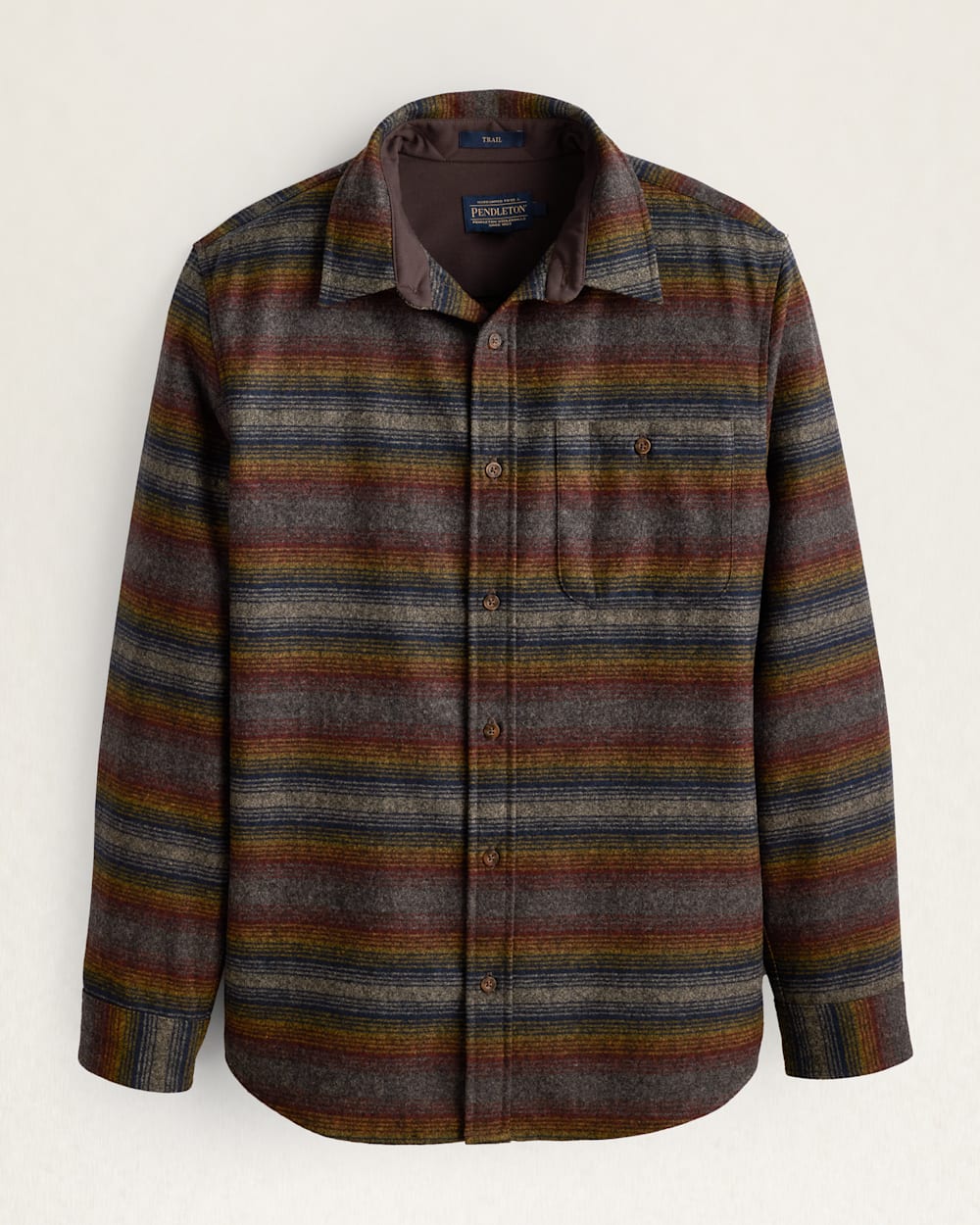 MEN’S STRIPE ELBOW-PATCH TRAIL SHIRT | Pendleton