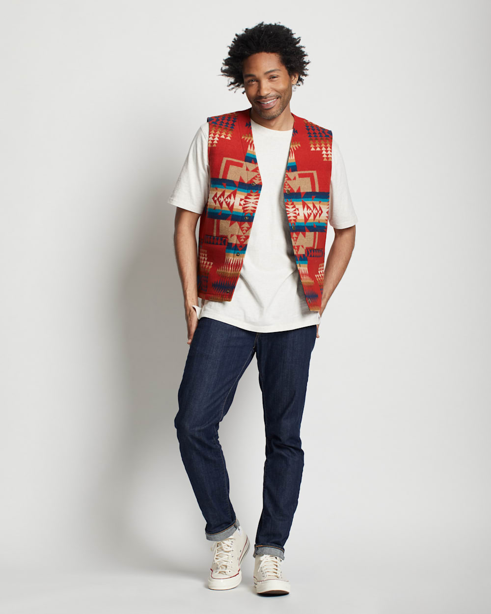 Men's Quilted Snap Vest