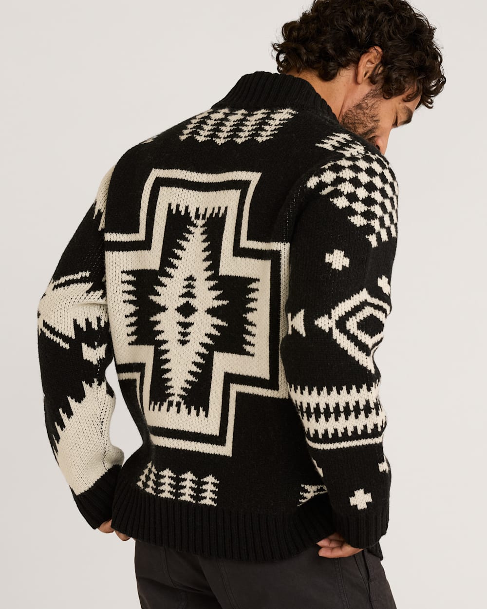 Shop Men's Mixed Icons Lambswool Cardigan for Unique Design | Pendleton