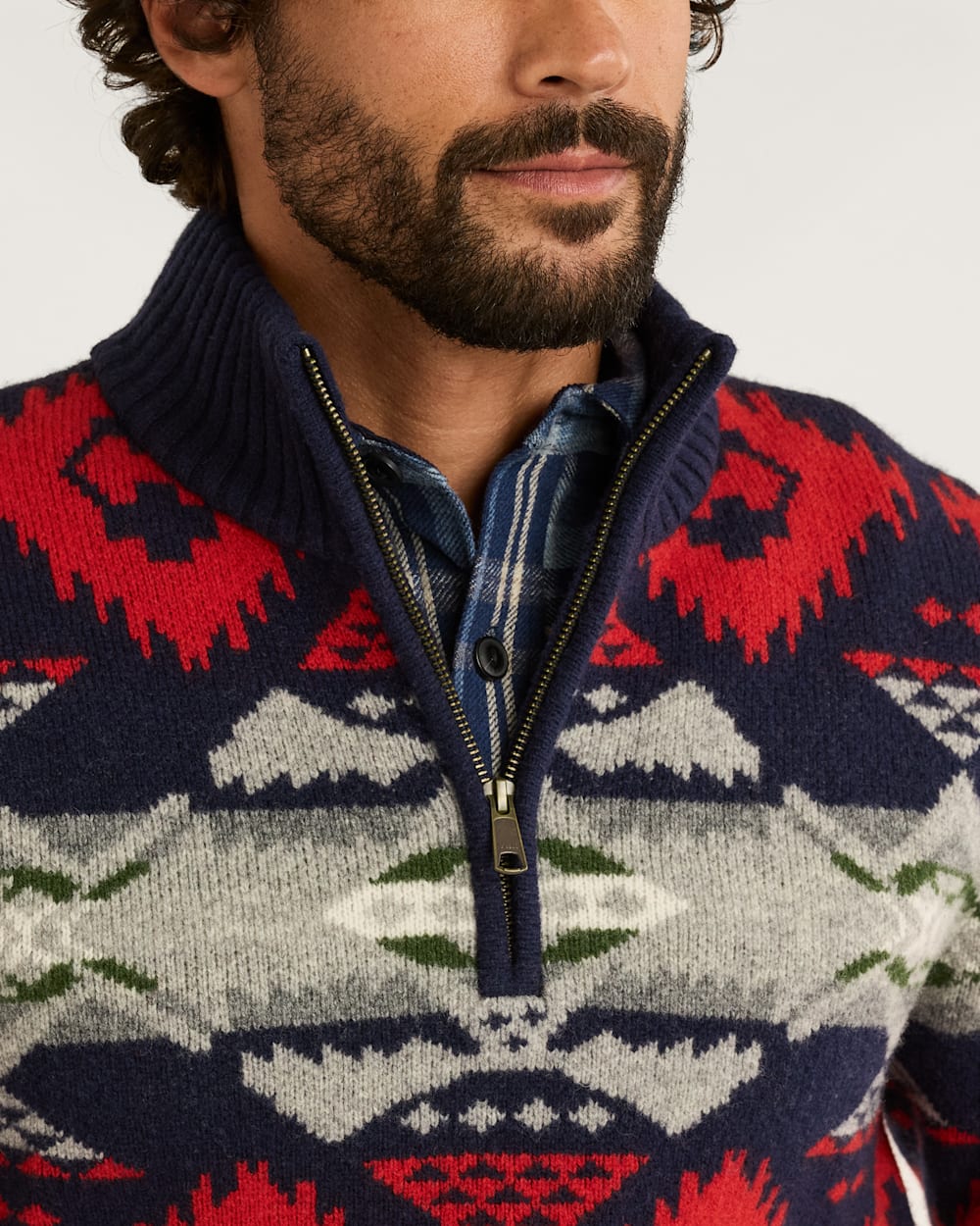 Shop Men's Nehalem Quarter Zip Lambswool Sweater for Cozy Warmth ...