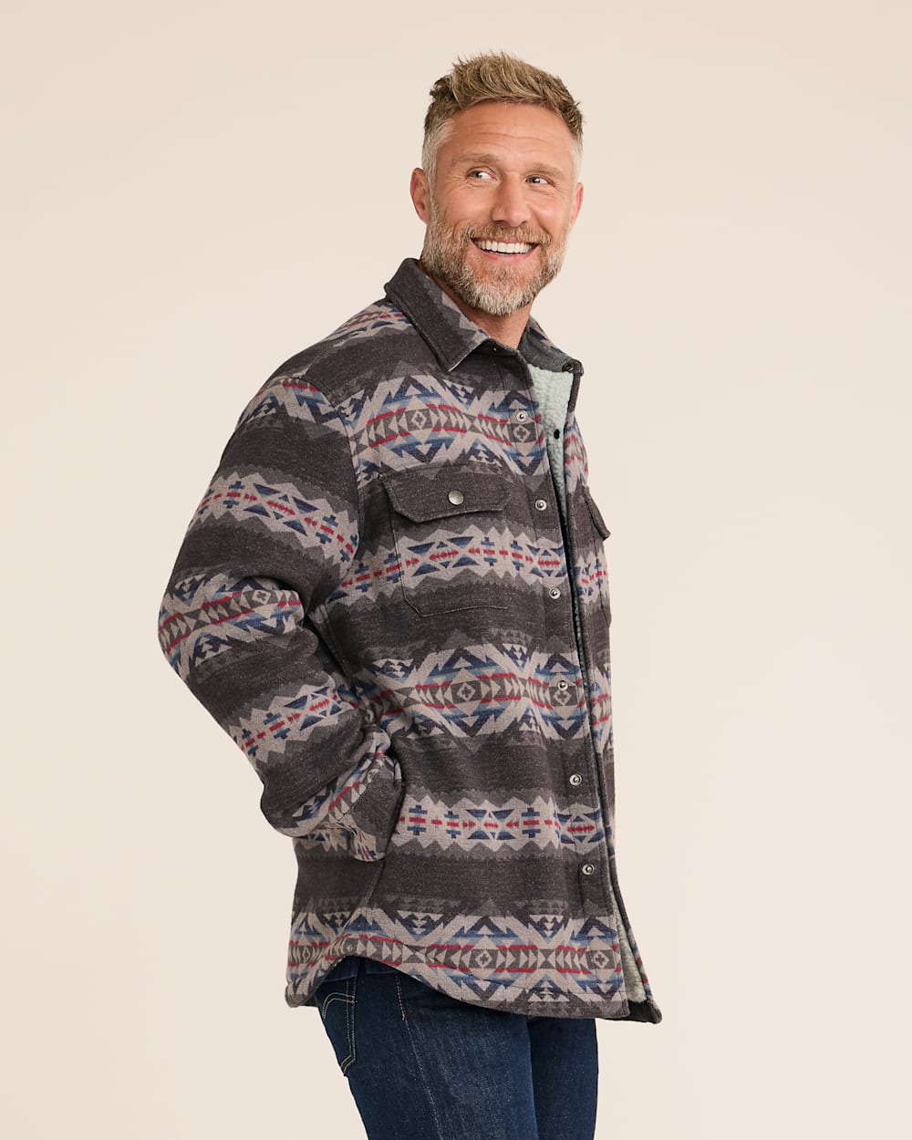 Shop Men's Solstice Canyon Doublesoft Sherpa-Lined Shirt Jacket | Pendleton