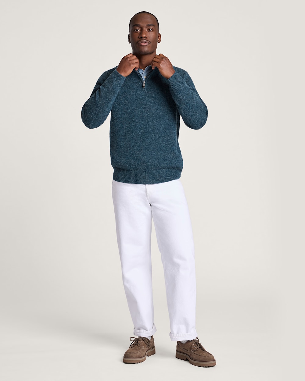 Shop Men's Shetland Collection Quarter-Zip Sweater in Sweaters | Pendleton