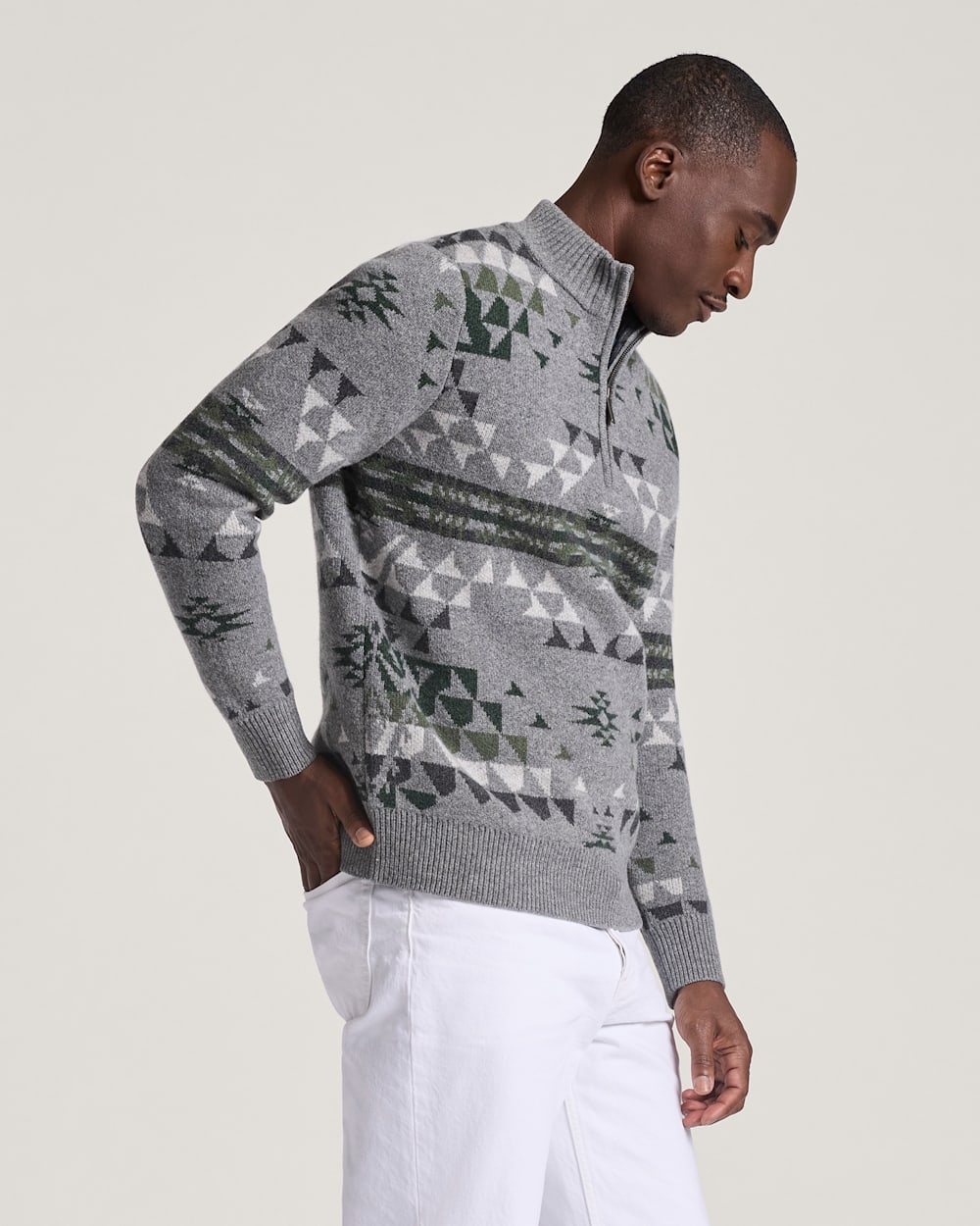 Shop Men's Autumn Birch Lambswool Quarter-Zip Sweater in Sweaters ...