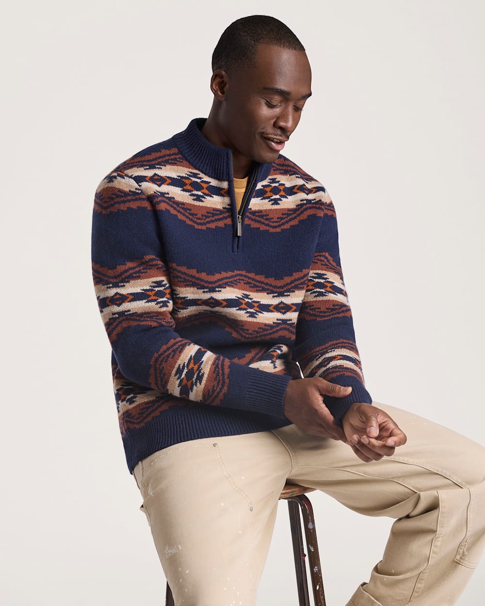 Shop Men's Tumalo Ridge Lambswool Quarter-Zip Sweater in Sweaters ...