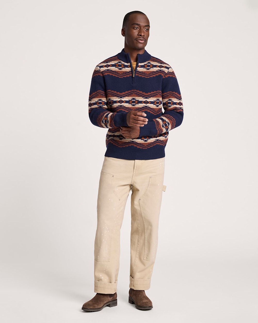 Shop Men's Tumalo Ridge Lambswool Quarter-Zip Sweater in Sweaters ...