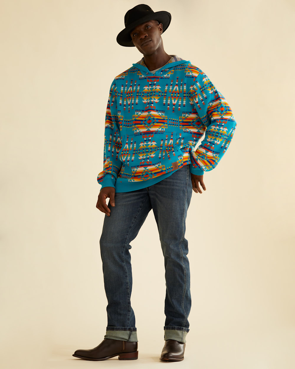 Wrangler X Men's Sweater-Knit Merino Hoodie