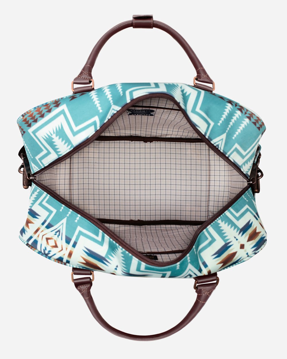 Cotton & Wool Harding Weekender Bag in Aqua | Pendleton