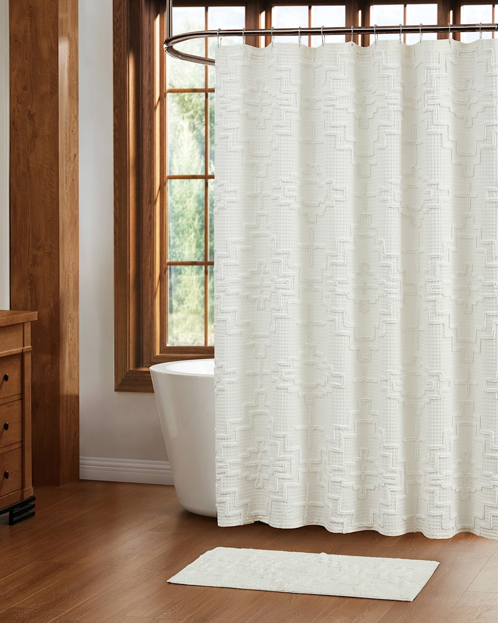 Elevate Your Bathroom with Kiva Steps Shower Curtain | Pendleton