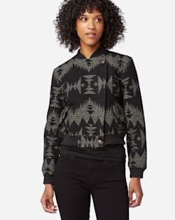 WOMEN'S JACQUARD BOMBER JACKET