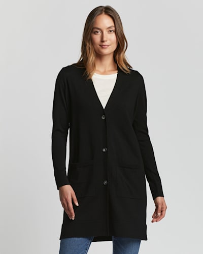 WOMEN'S TIMELESS MERINO LONG CARDIGAN | Pendleton