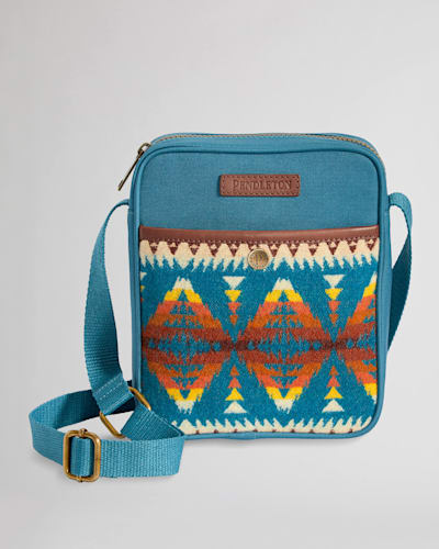 Crossbody Satchel in Turquoise & Brown Motifs | Pendleton | Pendleton