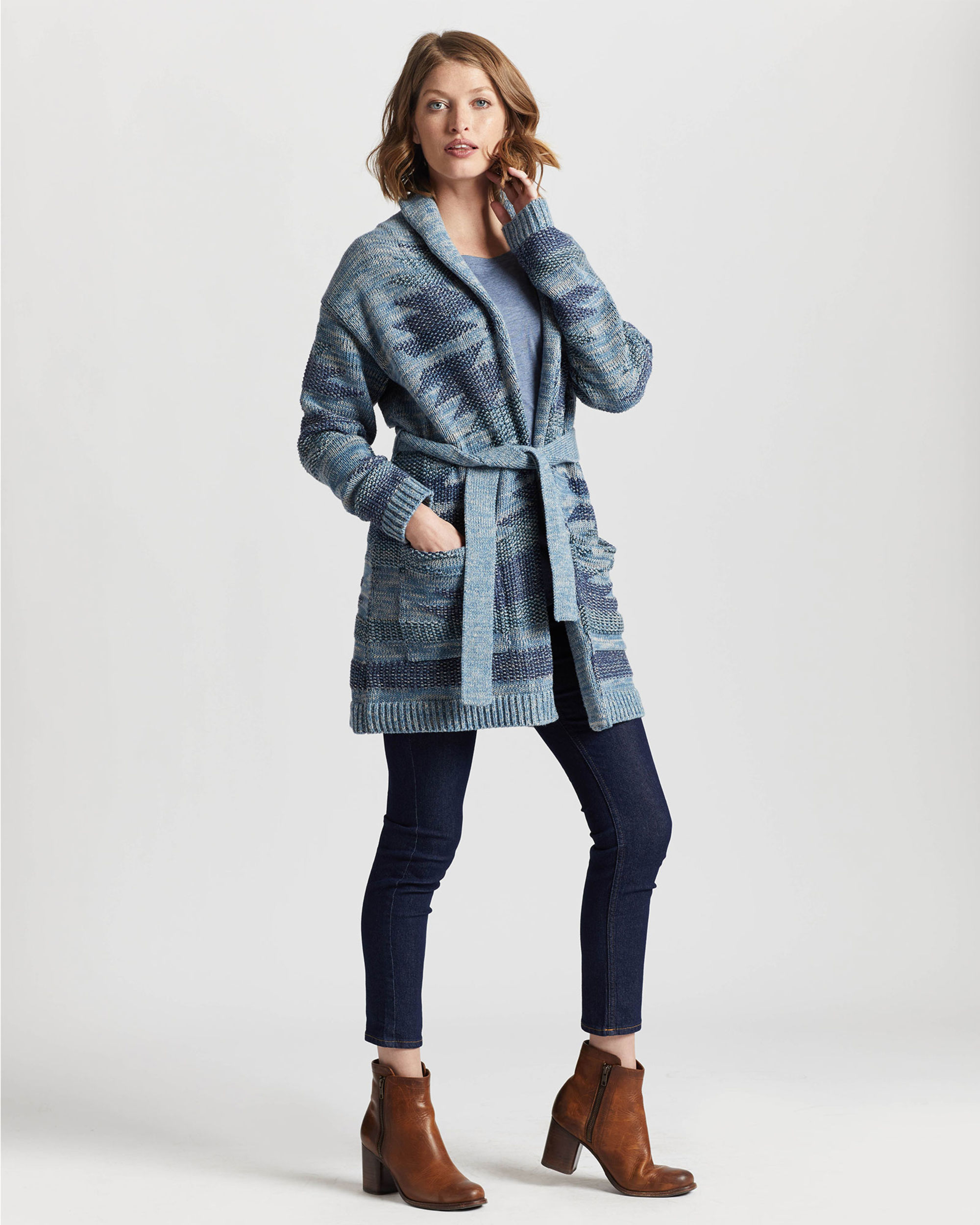WOMEN'S MONTEREY BELTED COTTON CARDIGAN | Pendleton Woolen Mills