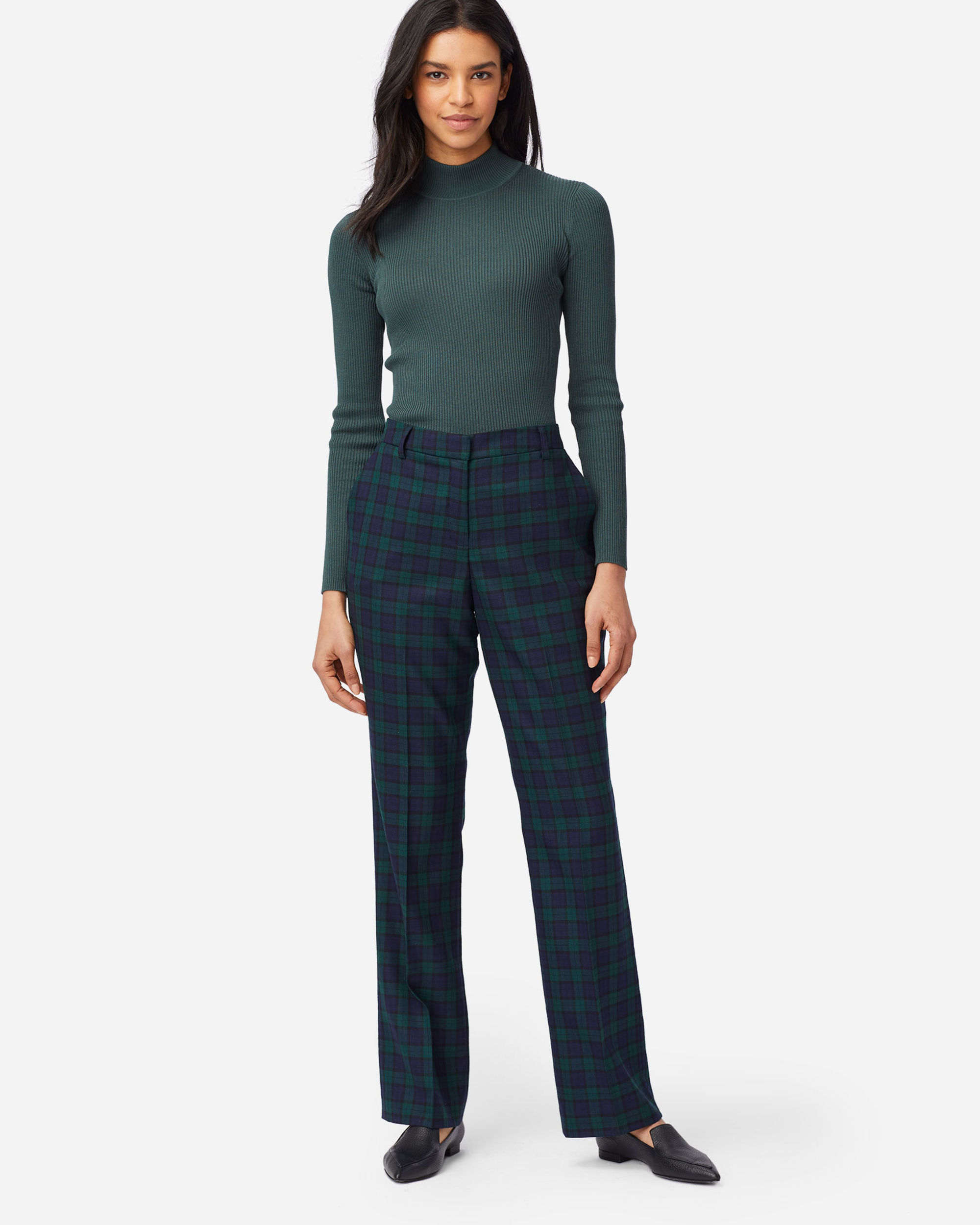 WOMEN'S BLACK WATCH STRAIGHT LEG PANTS | Pendleton