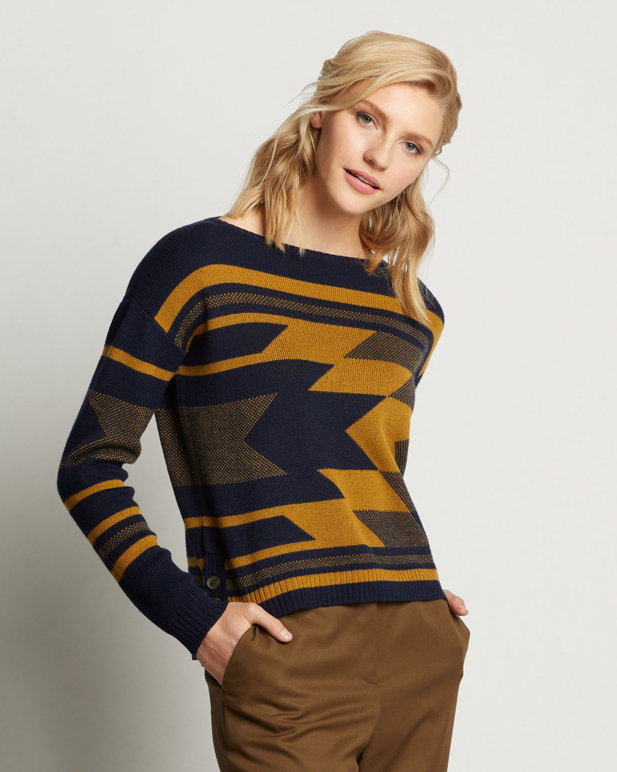 Look Stylish in Women's Side-Button Merino Sweater | Pendleton