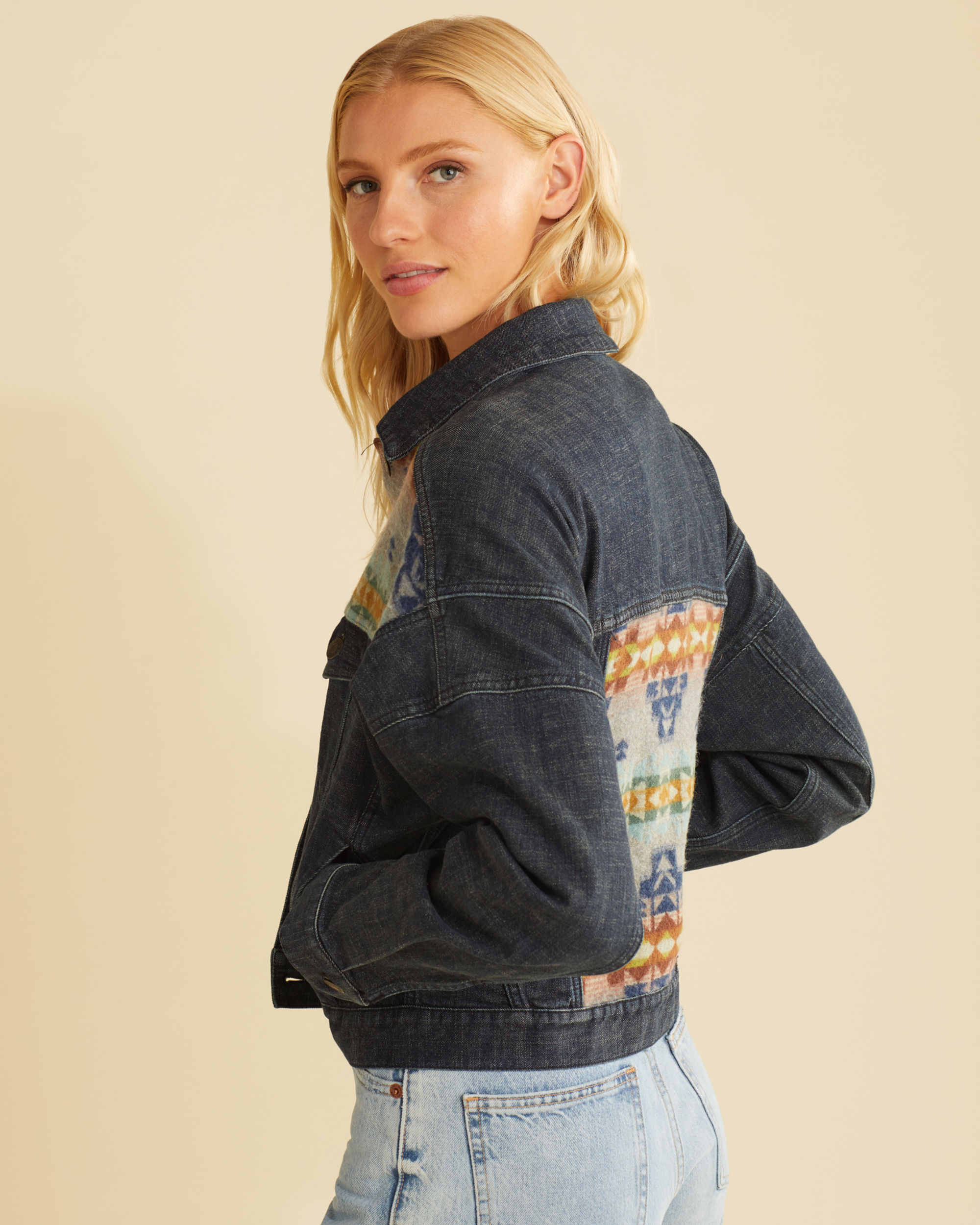 Women's Denim/Wool Trucker Jacket | Pendleton