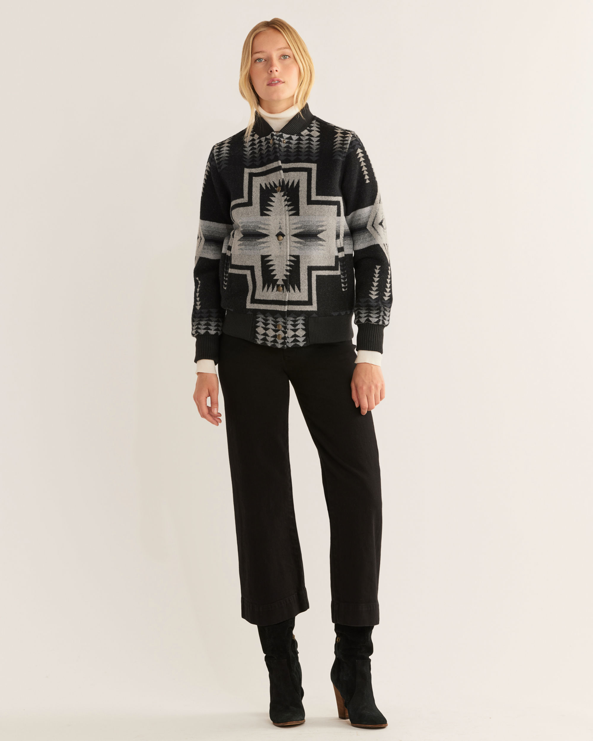 Stay Warm & Stylish in the Women's Harding Wool Bomber | Pendleton