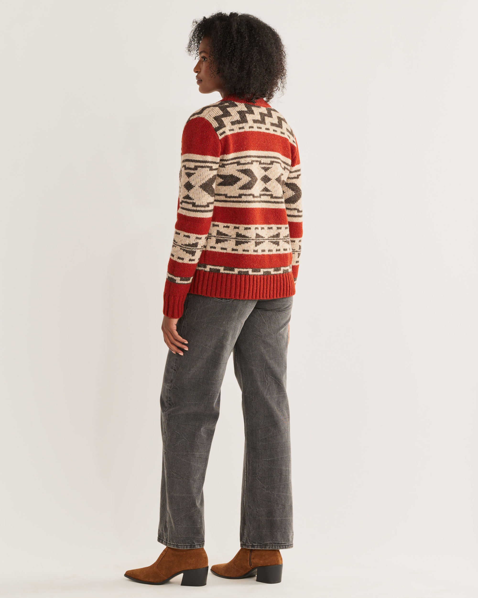 WOMEN'S GRAPHIC SHETLAND COLLECTION ZIP CARDIGAN | Pendleton