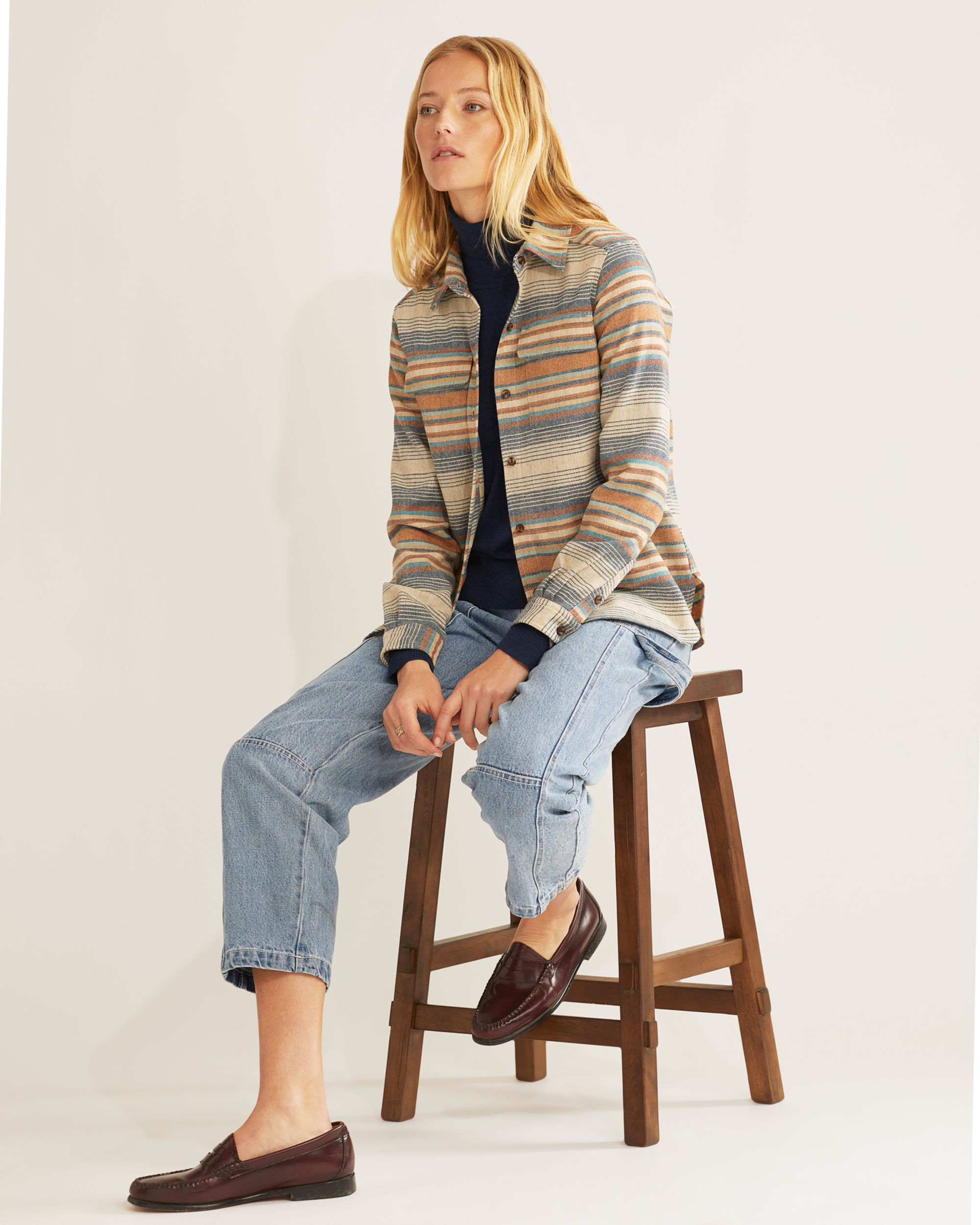 Look Stylish in the Women's Striped Board Shirt | Pendleton Woolen Mills