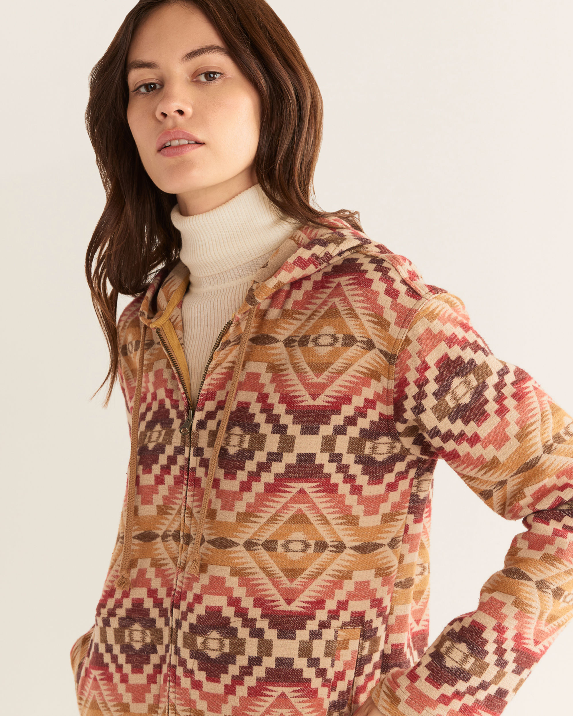 Stay Warm in the Women's Doublesoft Zip-Front Hoodie | Pendleton